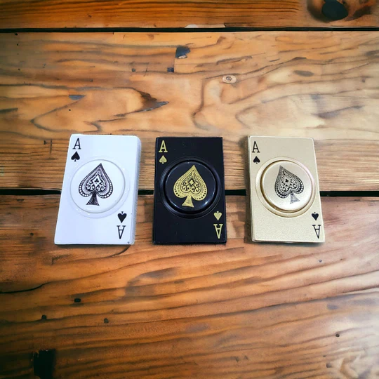 Playing Spin Card Lighter with Rotating Dial | Windproof, Refillable
